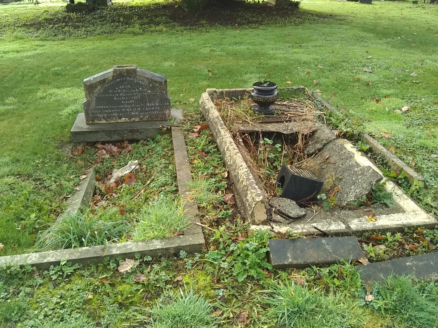 An Example of Memorial Restoration – St David's Cemetery, Carmarthen